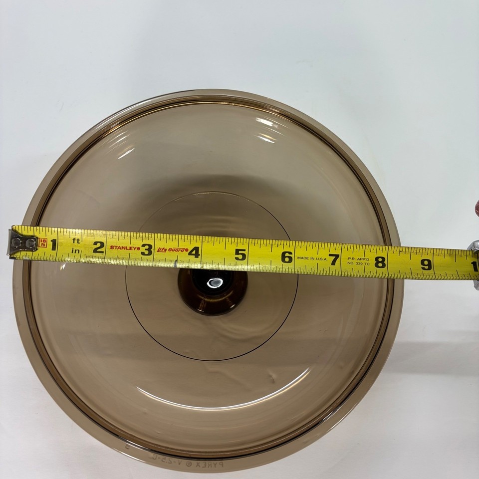 Pyrex Visions Amber Glass Lid V-25-C Round Replacement Cover Brown | eBay