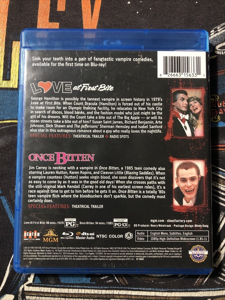 LOVE AT FIRST BITE (1979) + ONCE BITTEN (1985) BLU RAY Scream Factory ...