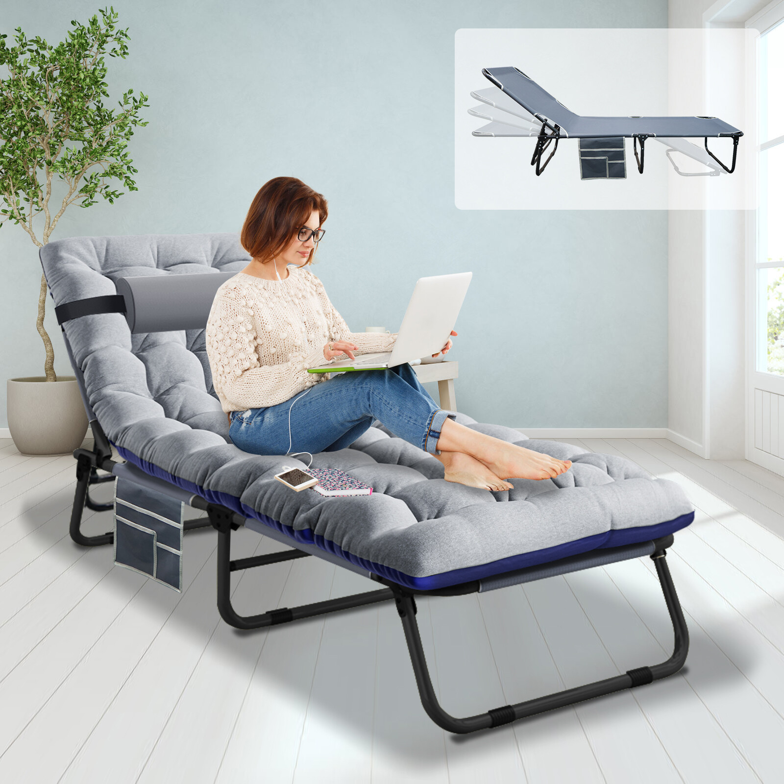 Adults Folding Sleeping Cot Guest Bed Heavy Duty Portable Cots Camping ...