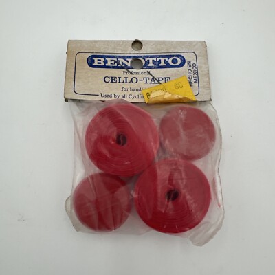 NOS BENOTTO RED SMOOTH CELLO HANDLEBAR TAPE VINTAGE ROAD BIKE BICYCLE ...