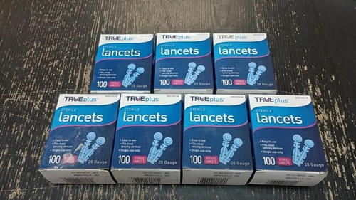 True Plus Sterile 100ct Lancets (700 Lancets TOTAL) UNEXPIRED AND VERY ...