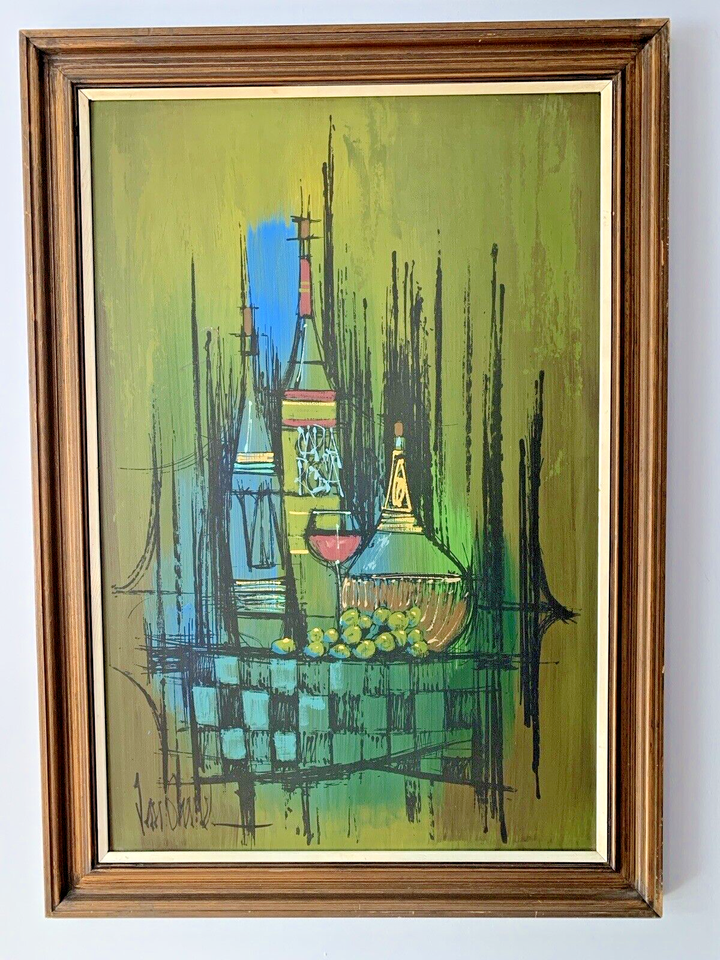 Original Van Gaard Mid Century Oil Painting On Board Napa Rosa Wine ...