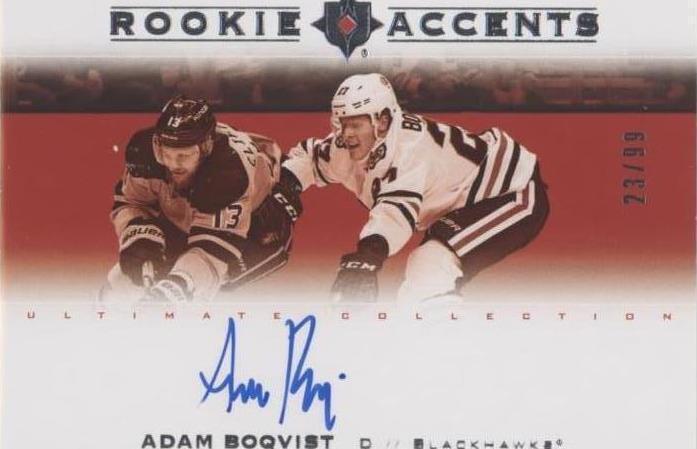 2019-20 Upper Deck Ultimate Collection - Rookie Accents Adam Boqvist # ...