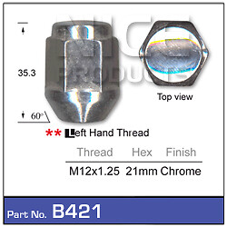 NICE PRODUCTS Chrome Nut B421 B421 | eBay Australia