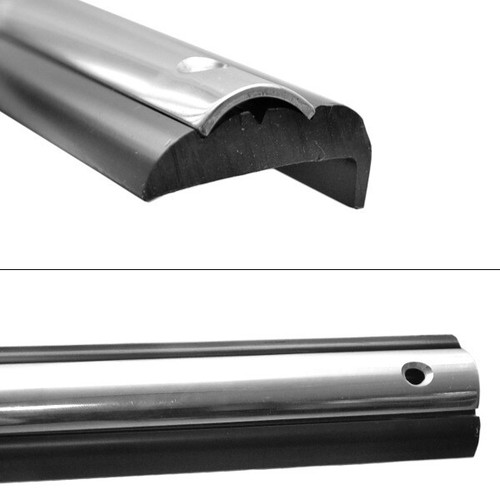 Barbour Boat Rub Rail Kit w/Stainless Steel Insert Black 1 1/2 x 50 FT ...