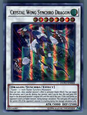 Yugioh Crystal Wing Synchro Dragon DUPO-EN068 Ultra Rare 1st Edition ...