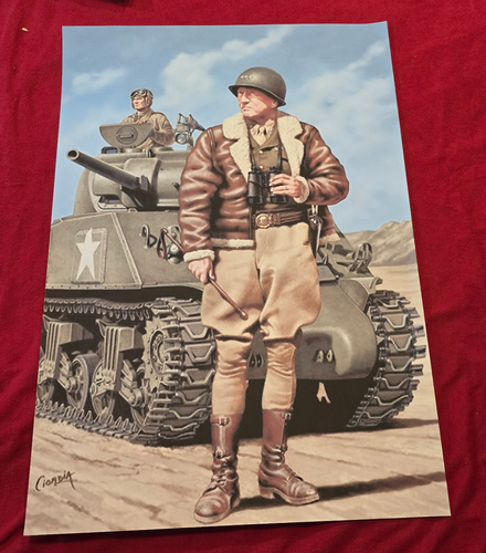 WW2 WWII US AMERICAN TANK GENERAL PATTON N AFRICA Military War Poster ...
