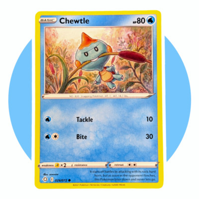 Shining Fates Pokemon Card (XX24): Chewtle 026/072 | eBay