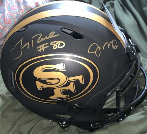 Joe Montana & Jerry RiceSigned Eclipse Alt Helmet SF 49ers HoF Beckett ...