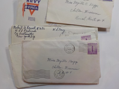 15 WW2 Letters Navy Ship U.S.S. Paducah Sailor Lot War Chilton ...