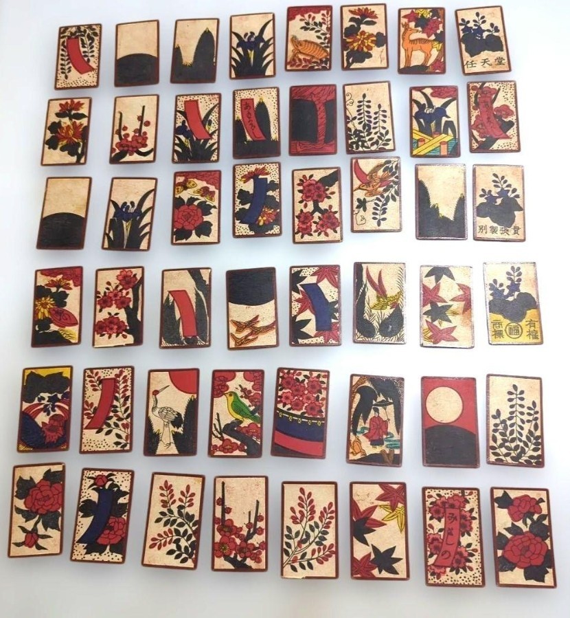 Nintendo Vintage Hanafuda 48 Card Set Traditional Japanese Wooden ...