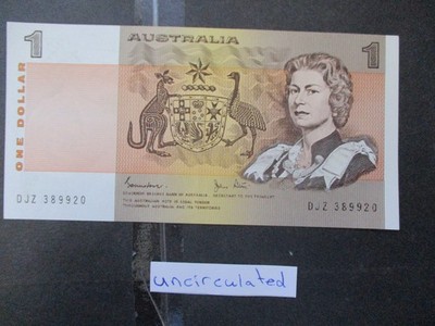 Australian Banknotes: Uncirculated $1- Great Item, Must Have! (T7353 ...