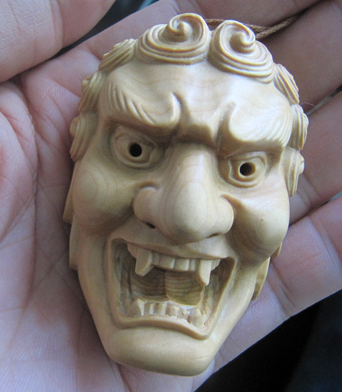 QH003 - 6*3*4.5 CM Stunning Hand Carved Boxwood carving Netsuke : Fudo ...