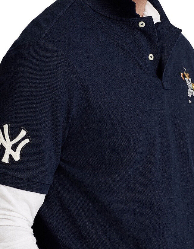 Polo Ralph Lauren NY Yankees Bear Classic Mesh Polo Shirt Polo Ralph Lauren NY Yankees Bear Classic Mesh Polo Shirt