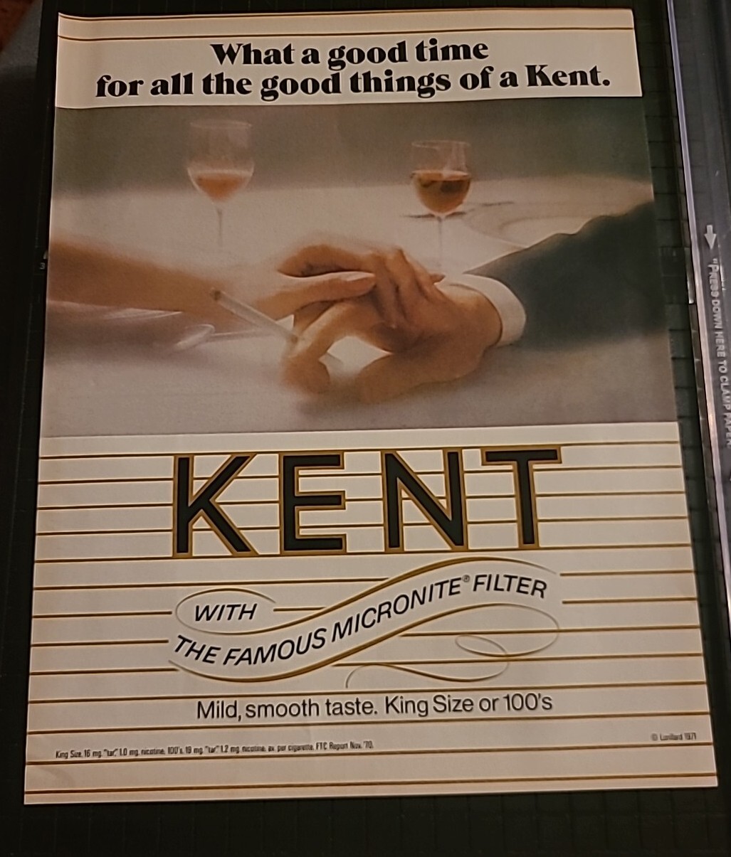 Kent Filter Cigarettes Print Ad Advertisement 1971 10x13 | eBay