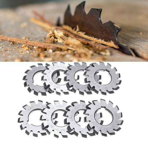 8pcs/Set M2 PA 20°Degree Bevel Involute Gear Cutters HSS Module Gear ...