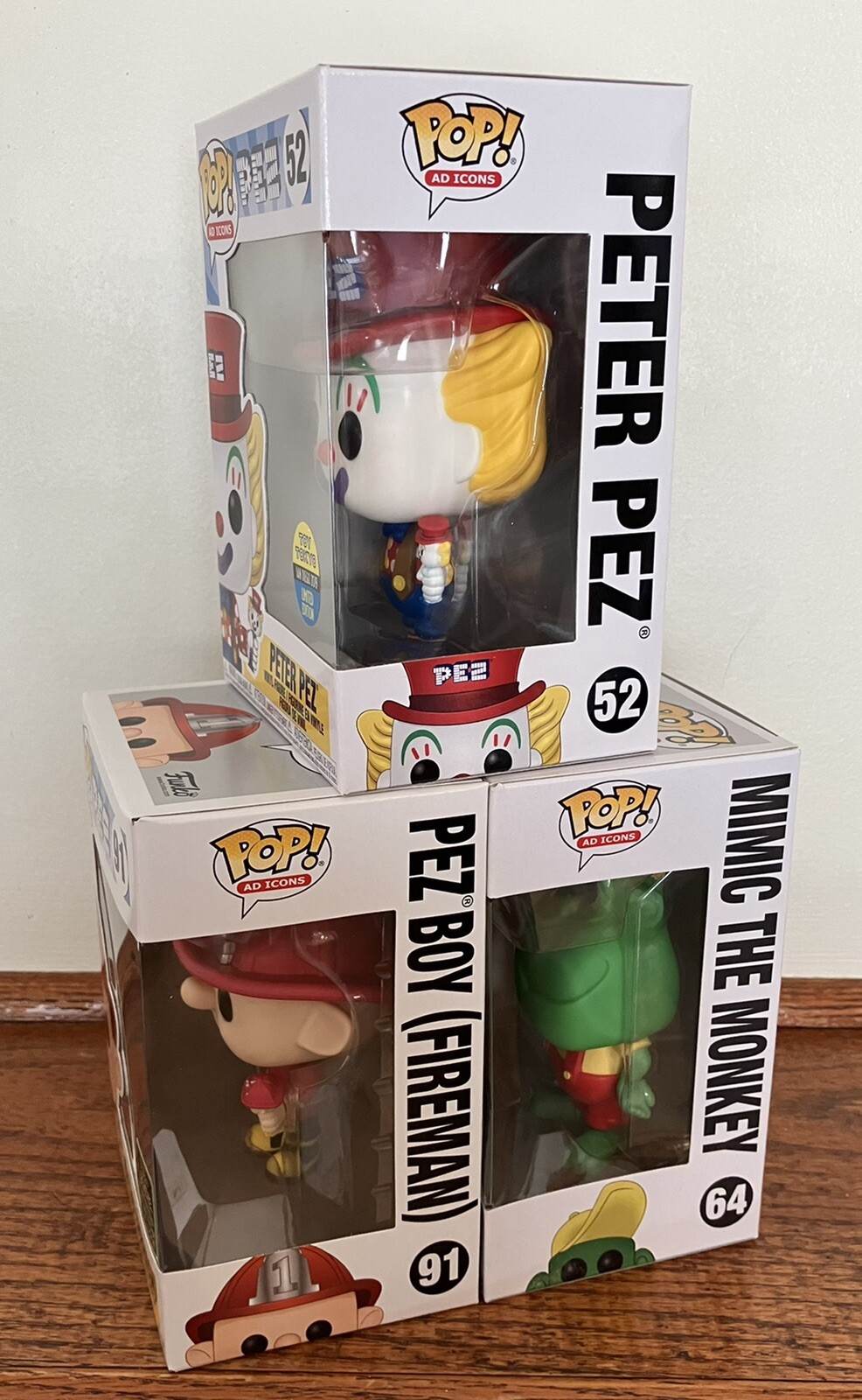 funko pop pez boy fireman peter mimic monkey nycc ad icon | eBay