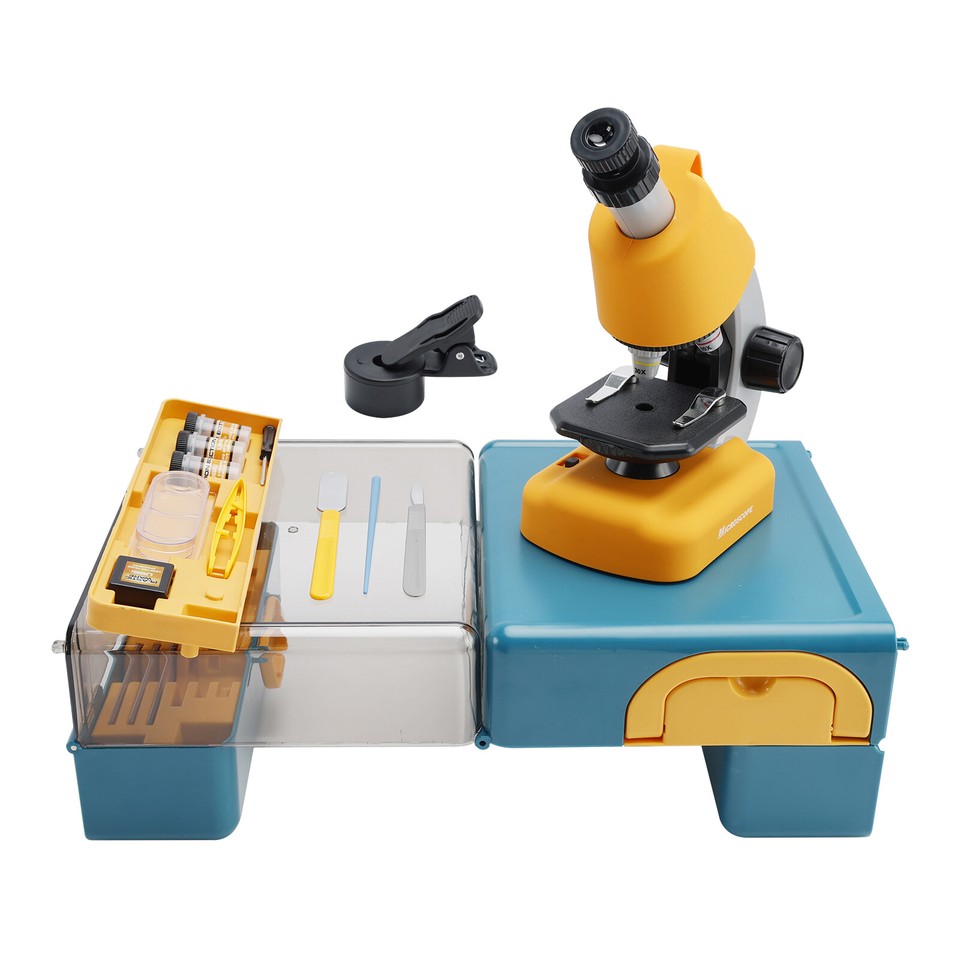 Handheld Microscope LED 100X-1200X Magnification Science Toys Kit Fit ...