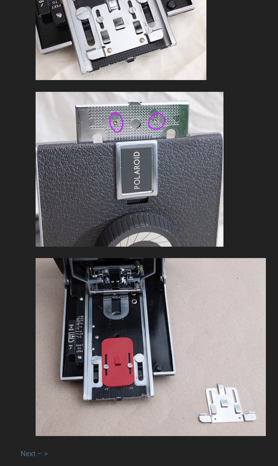 Polaroid 110A/B / 120 / 800 - 3d printed 4x5 conversion kit ...
