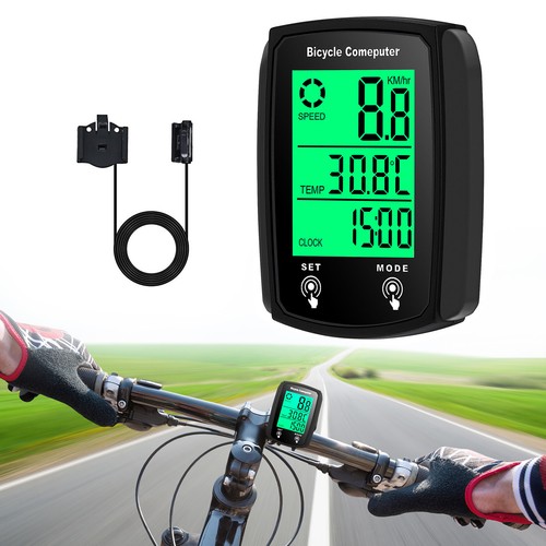 Bicycle Speedometer Cycle Digital Odometer Bike Computer Waterproof ...