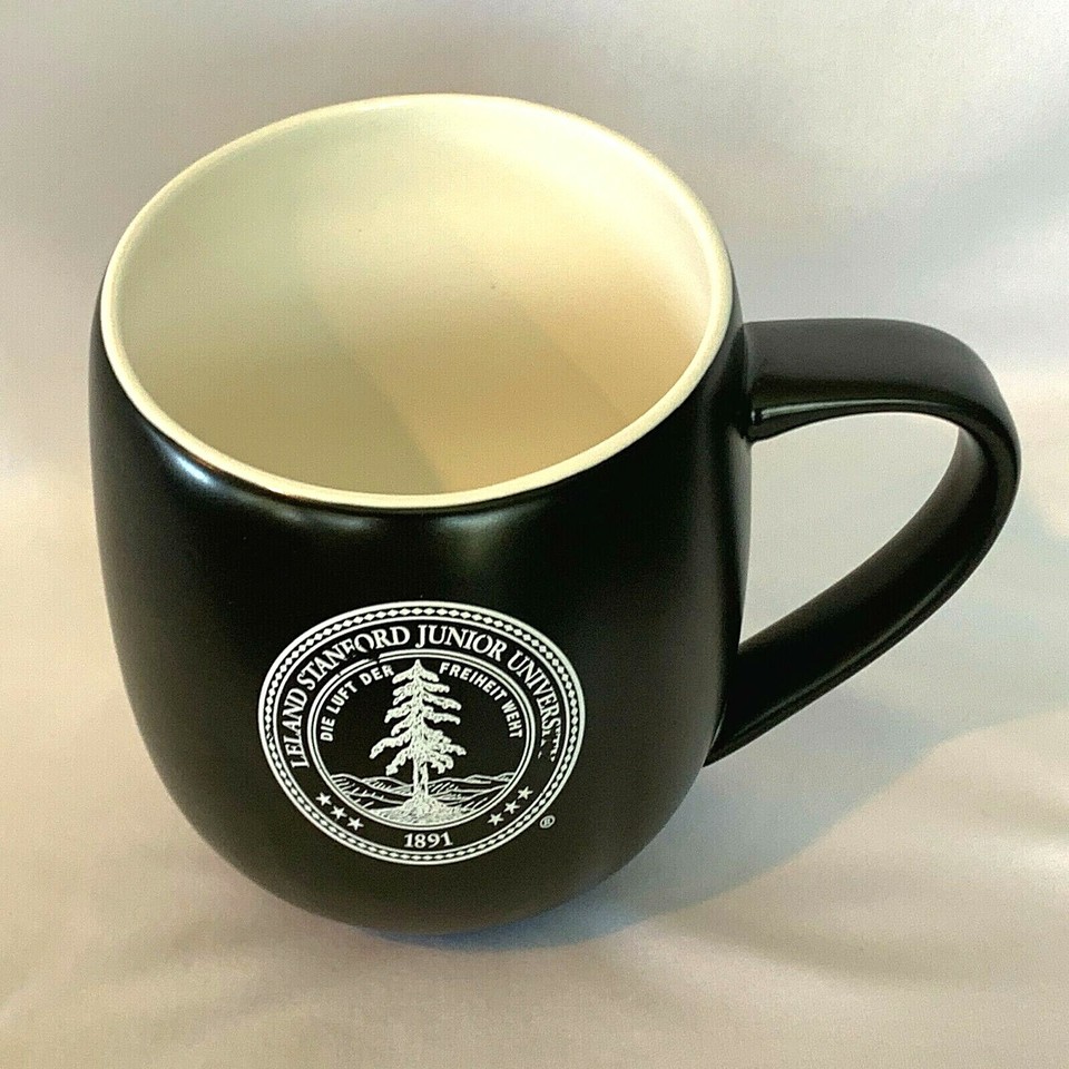 STANFORD University Large Coffee Mug Slanted Mouth White Interior By ...