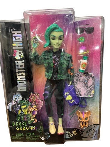 Monster High G3 DEUCE GORGON Doll Play Set w/ Pet PERSEUS NEW for 2022 ...