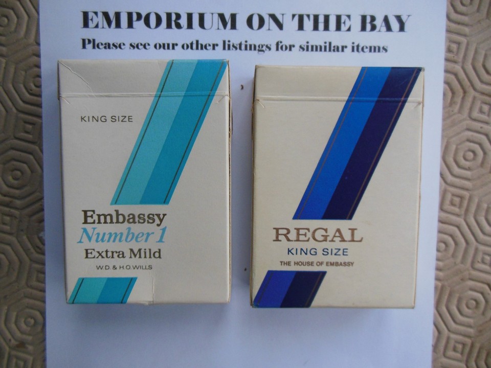 2x EMBASSY Empty Cigarette Boxes Regal & Number 1 Extra Mild WD HO ...
