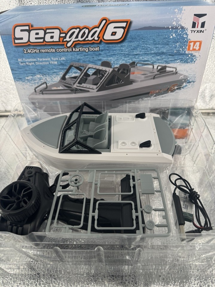 2024 Sea God Go Kart Jet Boat High Speed RC Boat Waterproof Brushless ...