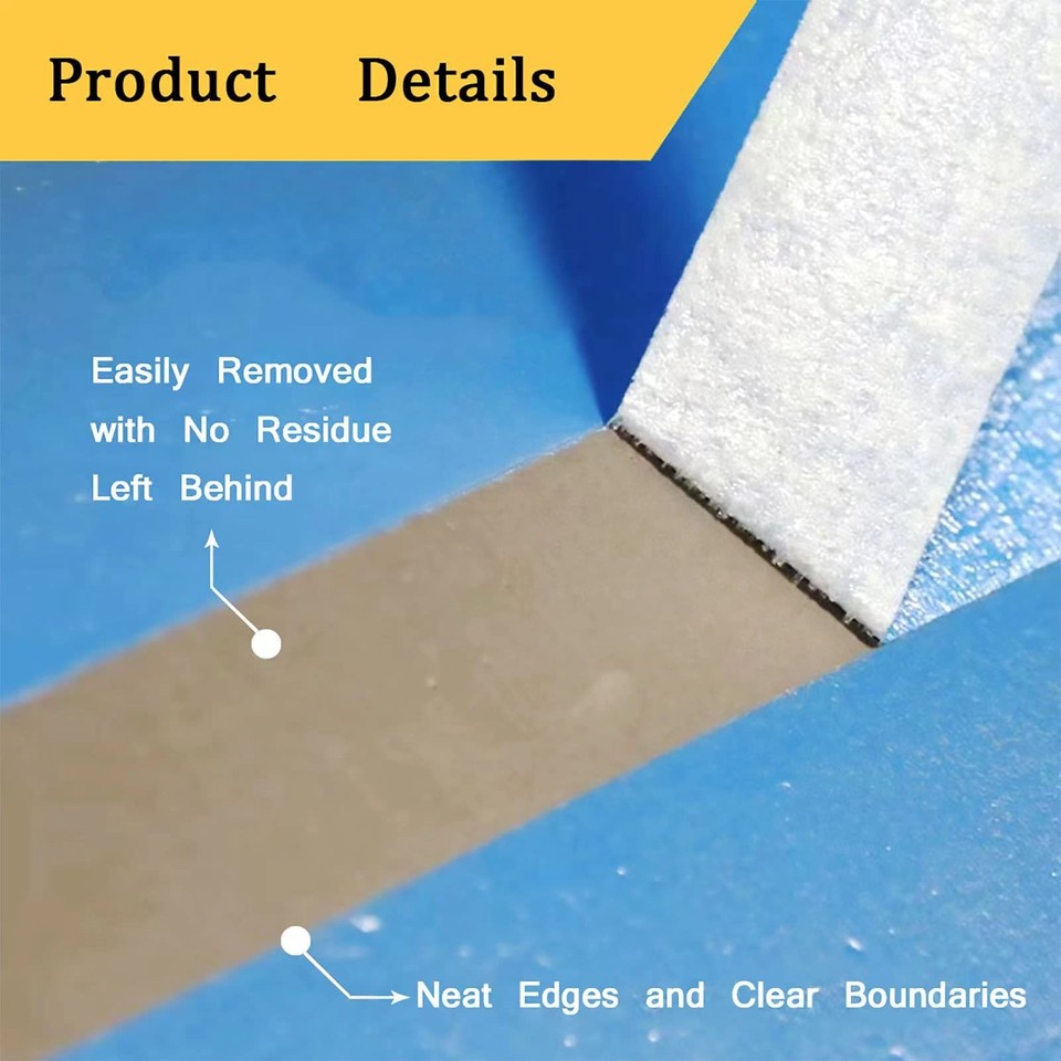 Wide Masking Tape 2 inches, 4 Pack Adhesive Painting Tape Bulk for ...