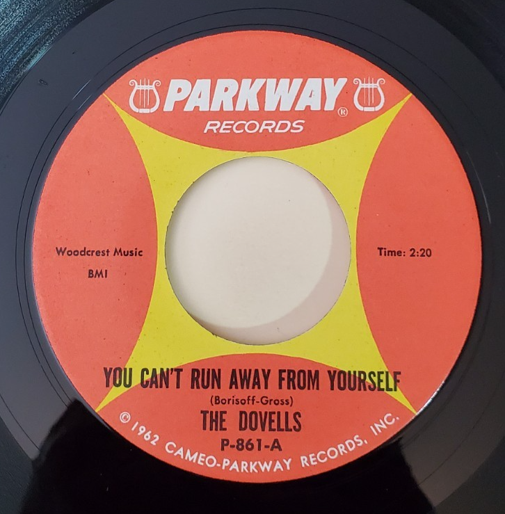 Dovells YOU CAN'T RUN AWAY FROM YOURSELF (ROCK 45/PS) #861 PLAYS VG++ ...