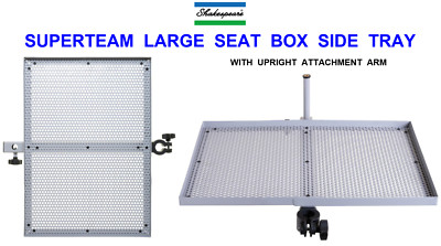 SHAKESPEARE SUPERTEAM LARGE SIDE TRAY+ARM FOR CARP POLE FISHING SEAT ...