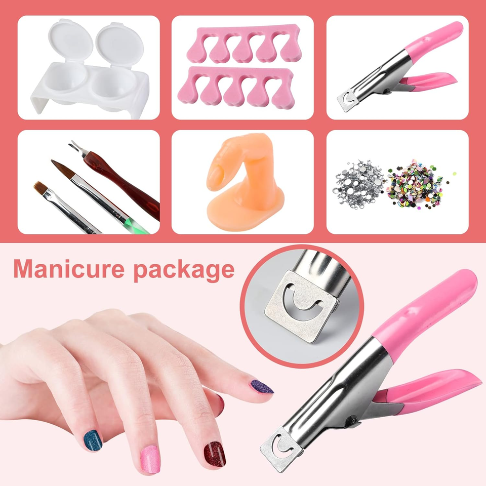Kit De Unas Acrilicas Completo Manicura Uñas De Colores Una Postizas ...