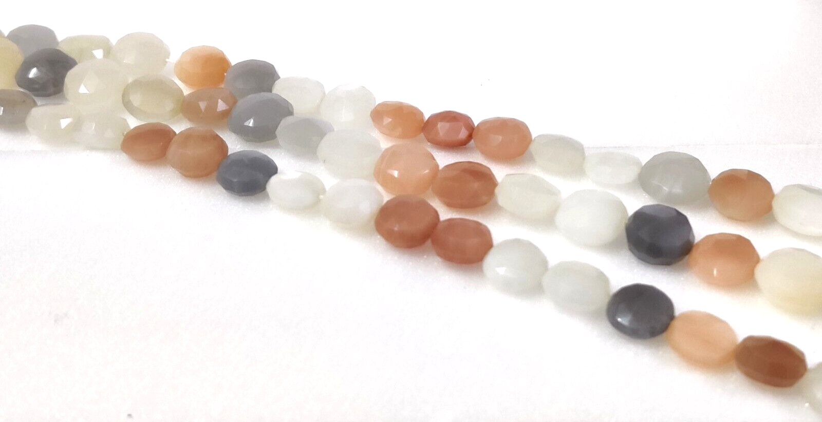 1 Strand Natural Top Quality Multi Moonstone Coin Gemstone Beads 18 ...