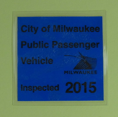 2015 Milwaukee Wisconsin Commercial Vehicle Inspection Tax License ...