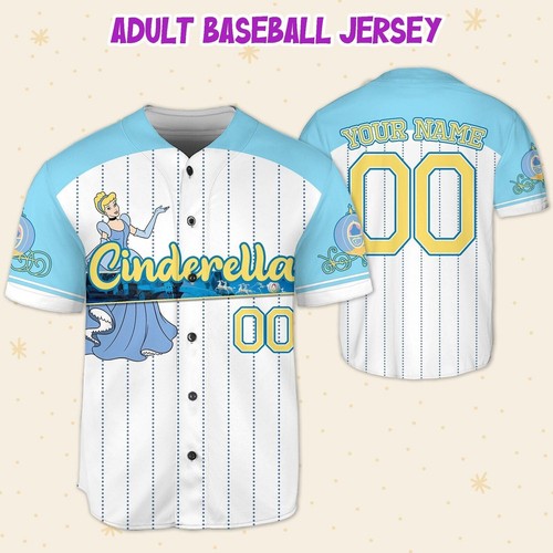 Personalized Beautiful Princess Cinderella Mother's Day 3D Baseball ...