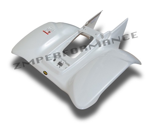 NEW HONDA TRX 400EX 99 - 07 WHITE CARBON FIBER REAR FENDER PLASTIC ...