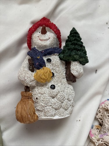 DON MECHANIC ENT. CHRISTMAS HOLIDAY CUTE GLITTER SNOWMAN FIGURINE 5 1/2 ...