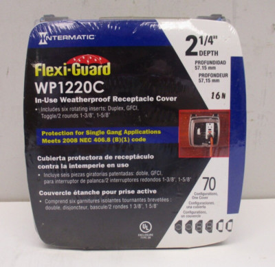 INTERMATIC FLEXI-GUARD NO: WP1220C WEATHERPROOF RECEPTACLE COVER (LOT ...