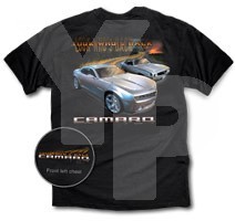 Chevrolet LS2 Look Who's Back Black Cotton T-Shirt Shirt with Silver ...