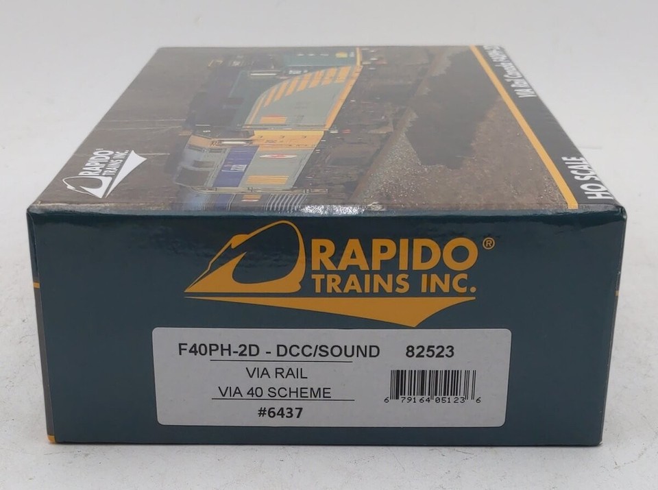 Rapido Trains 82523 HO VIA Rail Canada Diesel Locomotive #6437 w/ DCC ...
