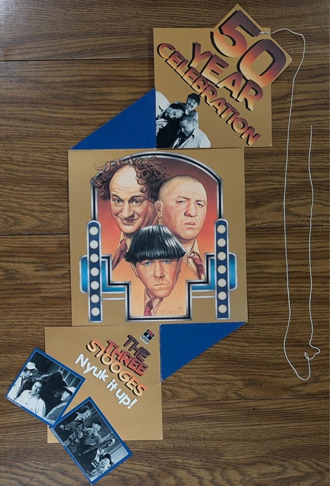 The Three Stooges 50 Year 1984 Mobile Poster Sign Video Store Display ...