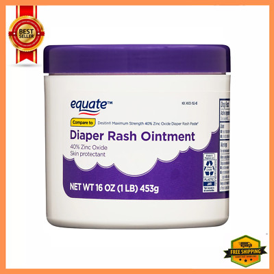 Equate Diaper Rash Relief Maximum Strength with 40% Zinc Oxide, 16 oz ...