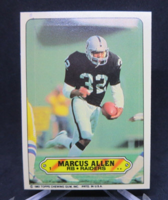 1983 Topps Sticker #1 Marcus Allen RC PACK FRESH NM WD | eBay
