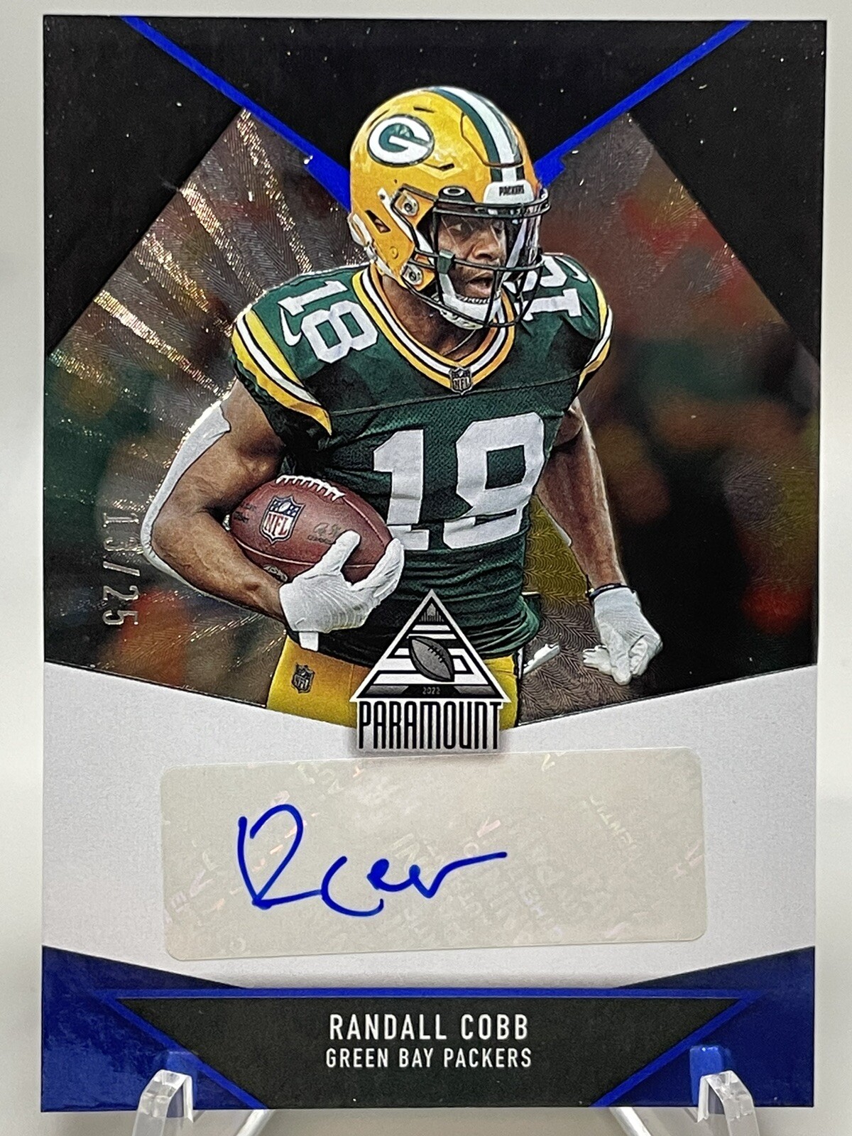Randall Cobb Paramount Signatures Blue 13/25 2022 Chronicles Photogenic ...