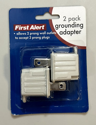 First Alert 2 Pack Grounding Adapter – 3-Prong Plug to 2-Prong Wall ...