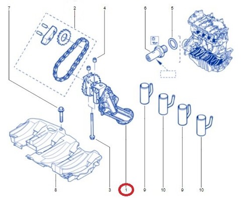 OIL PUMP RENAULT 2.0 16V SPORT / 2.0 RS RENAULT SPORT (GENUINE ...