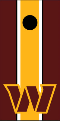 Washington Commanders (2PCS) Cornhole Board Wraps Decals Vinyl Sticker ...