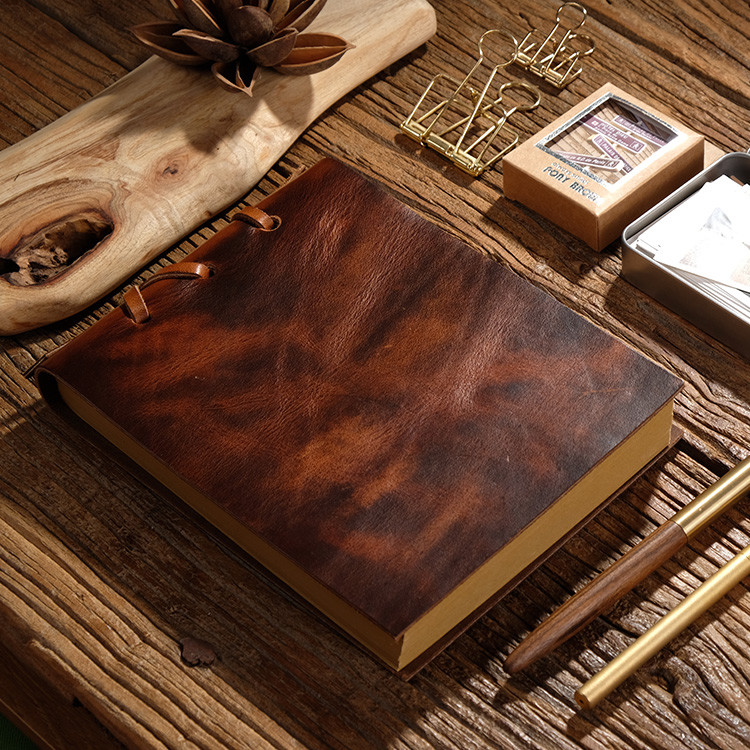Handmade Thick Vintage Leather Sketch Book Drawing Book Luxury Notebook ...