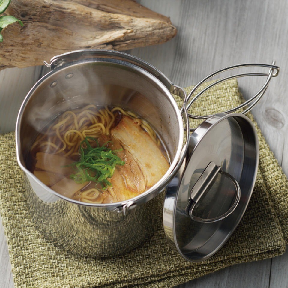 Perfect Camping 5 pcs set Stainless Steel Pot with Collapsible Handle ...