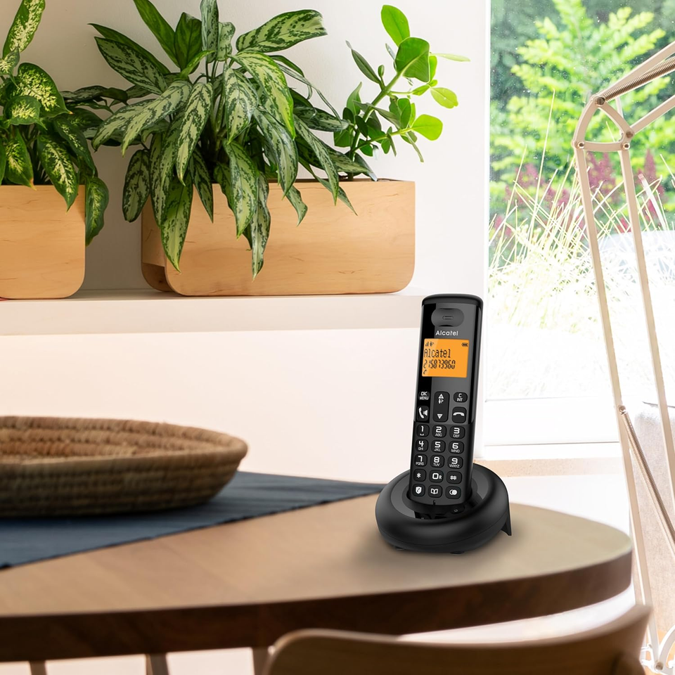 E260 - Telefono Fisso Cordless DECT - Design Compatto - Grande Display ...